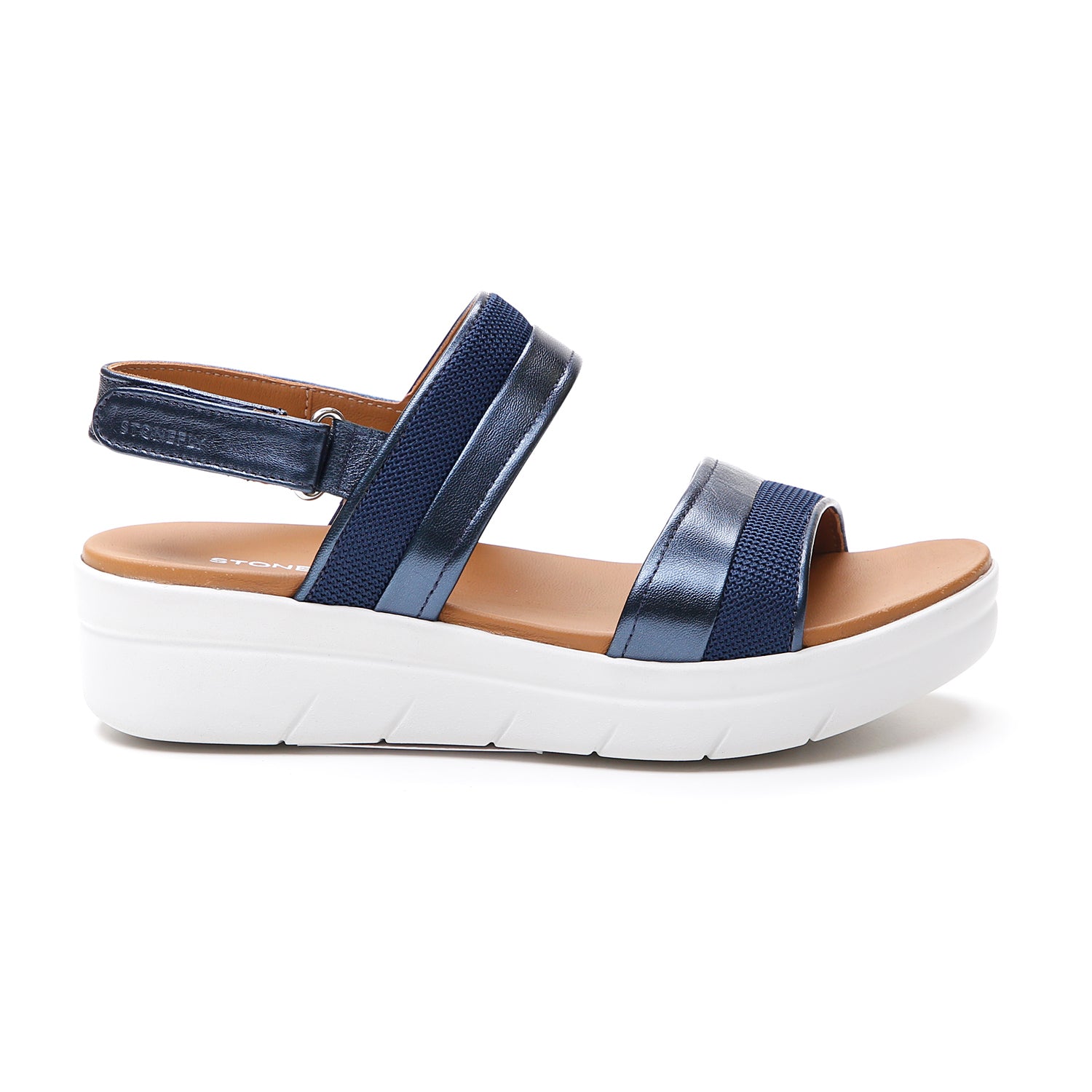 Aqua Iii 11 Flat Sandals Dark Blue - Stonefly