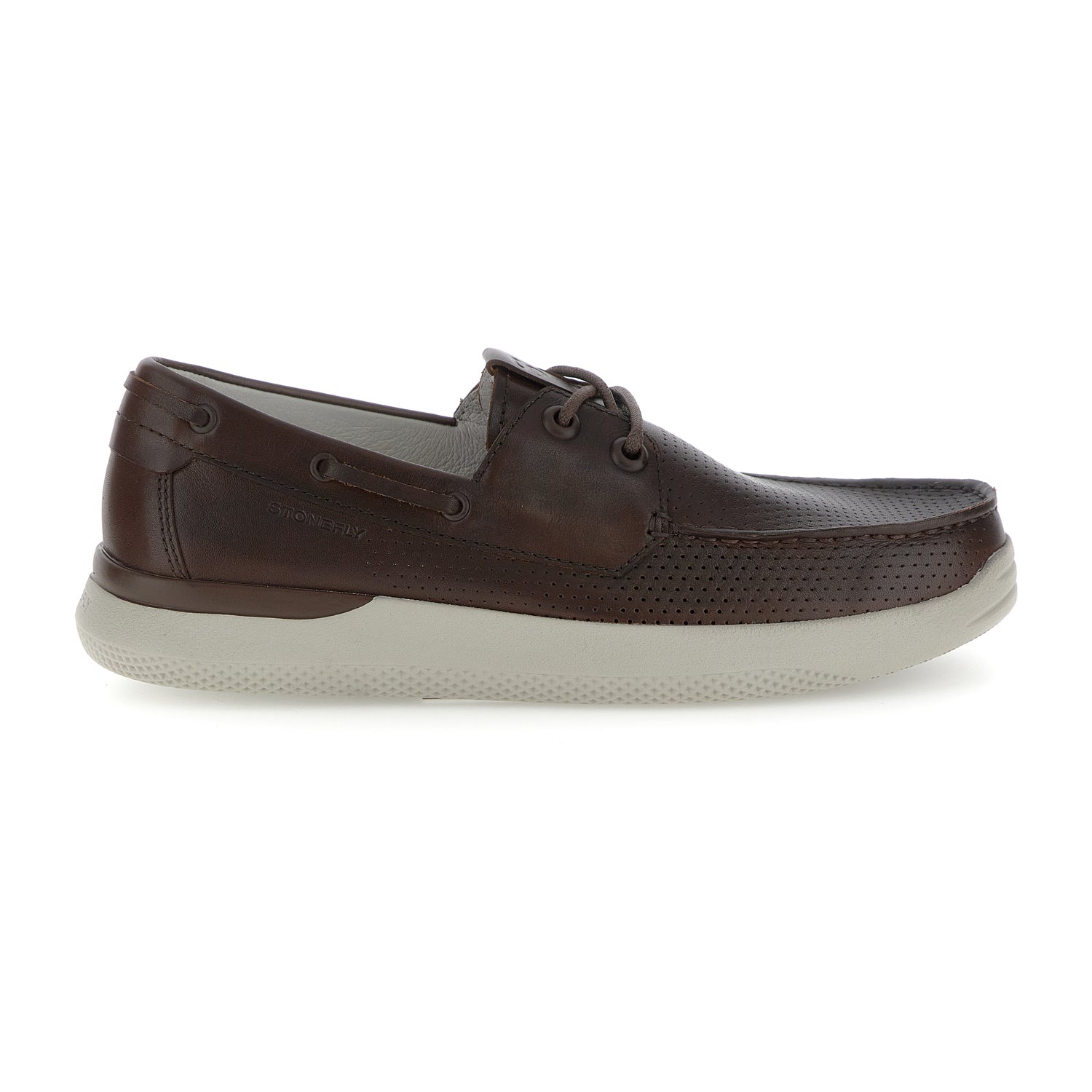 Custer 17 Boat Shoe Dark Brown - Stonefly
